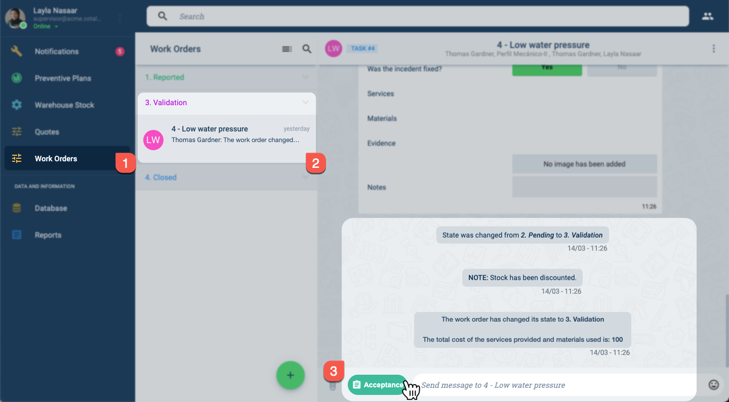 Work Orders Workflow | Cotalker Technical Documentation